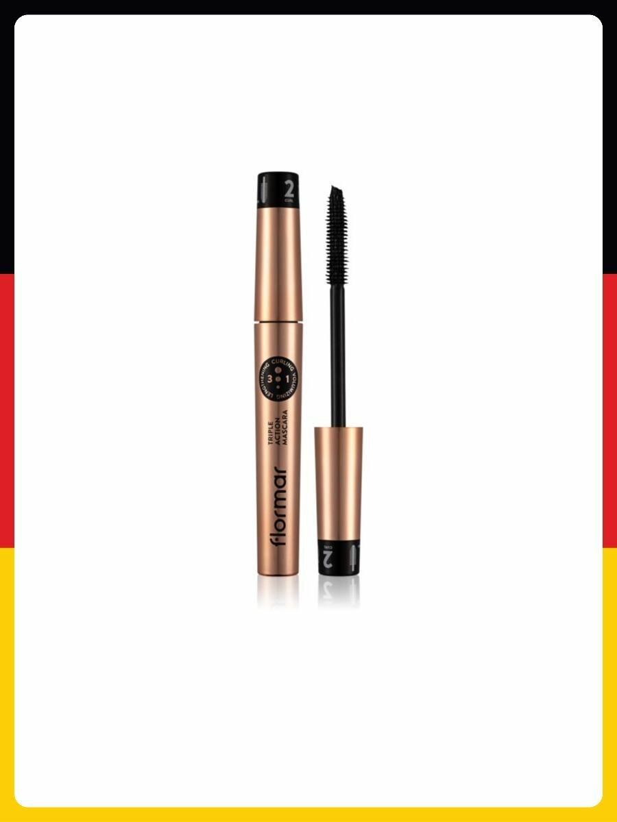 Тушь для ресниц Flormar Triple Action Mascara nourishing 3-in-1 mascara, 8 мл