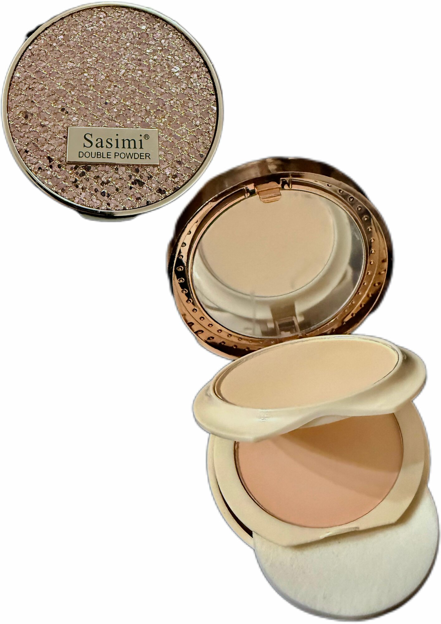 SASIMI Пудра для лица отбеливающая 3 в 1 Double powder SPF 30 PA+++ тон 02, 18 гр