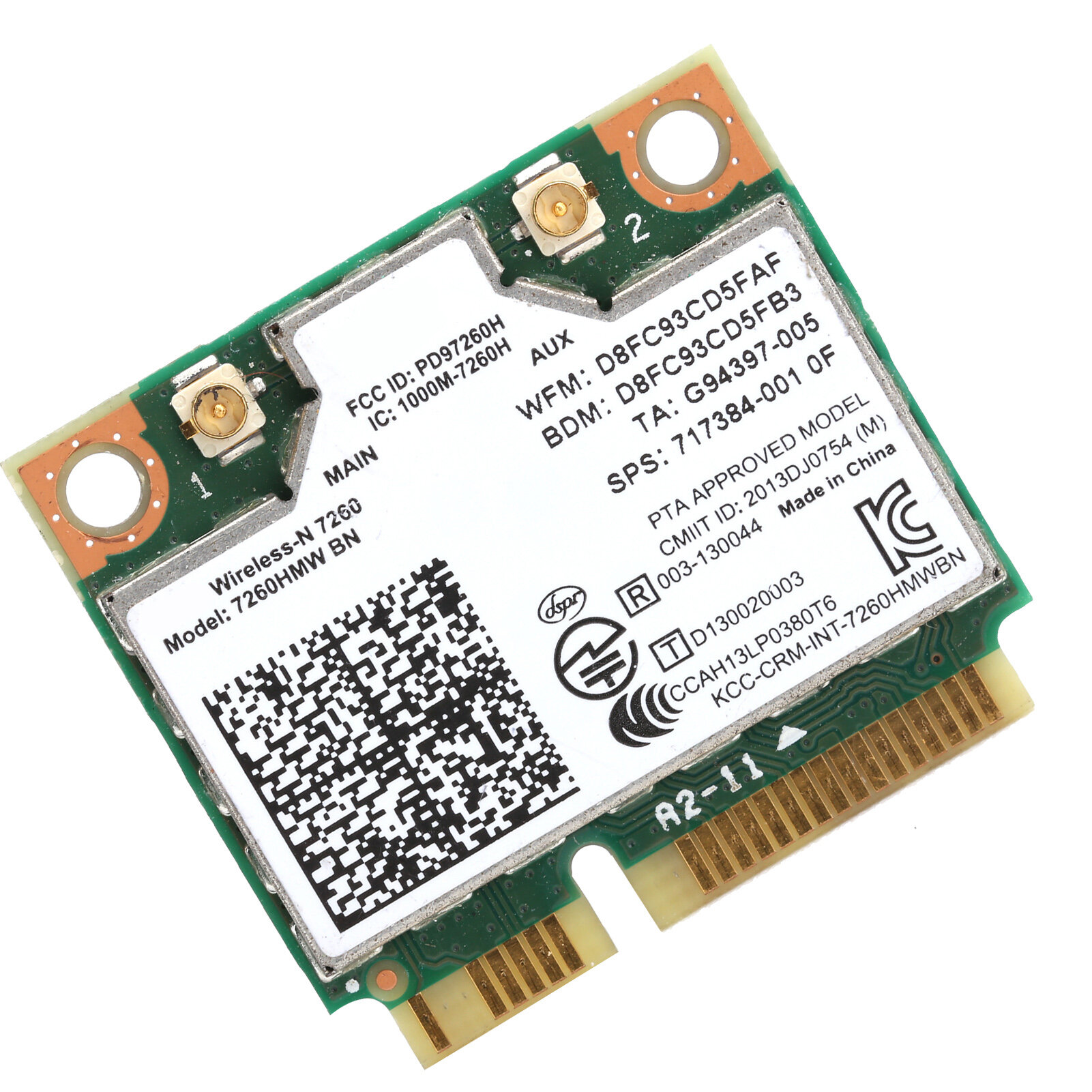 Mini PCIE Wireless Wifi Card BT 4.0 Network Express Interface Module 7260HMW bn — фото 1