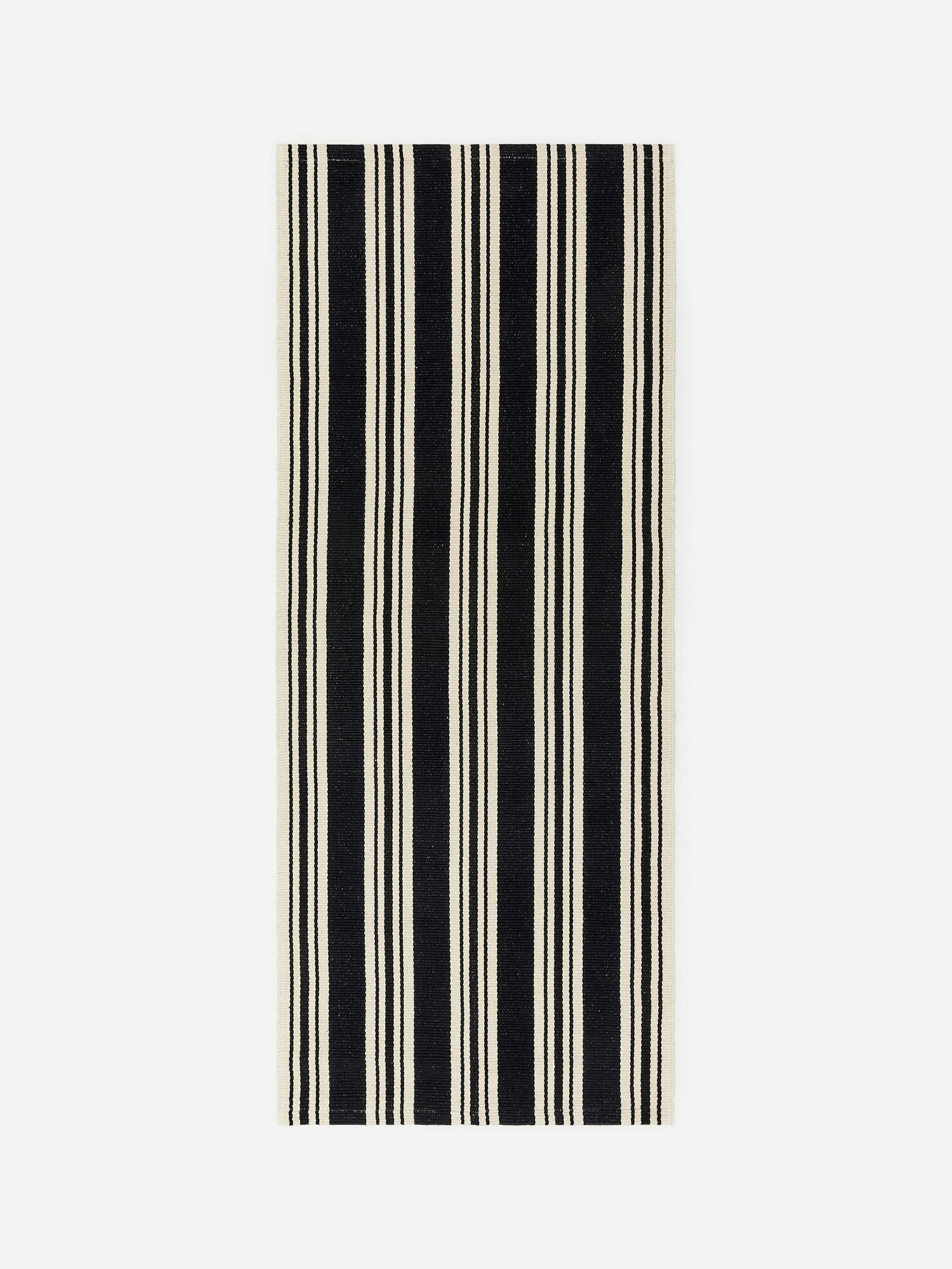 Ковер ARKET, хлопковый, размер 70 см х 180 см, цвет: черный, белый