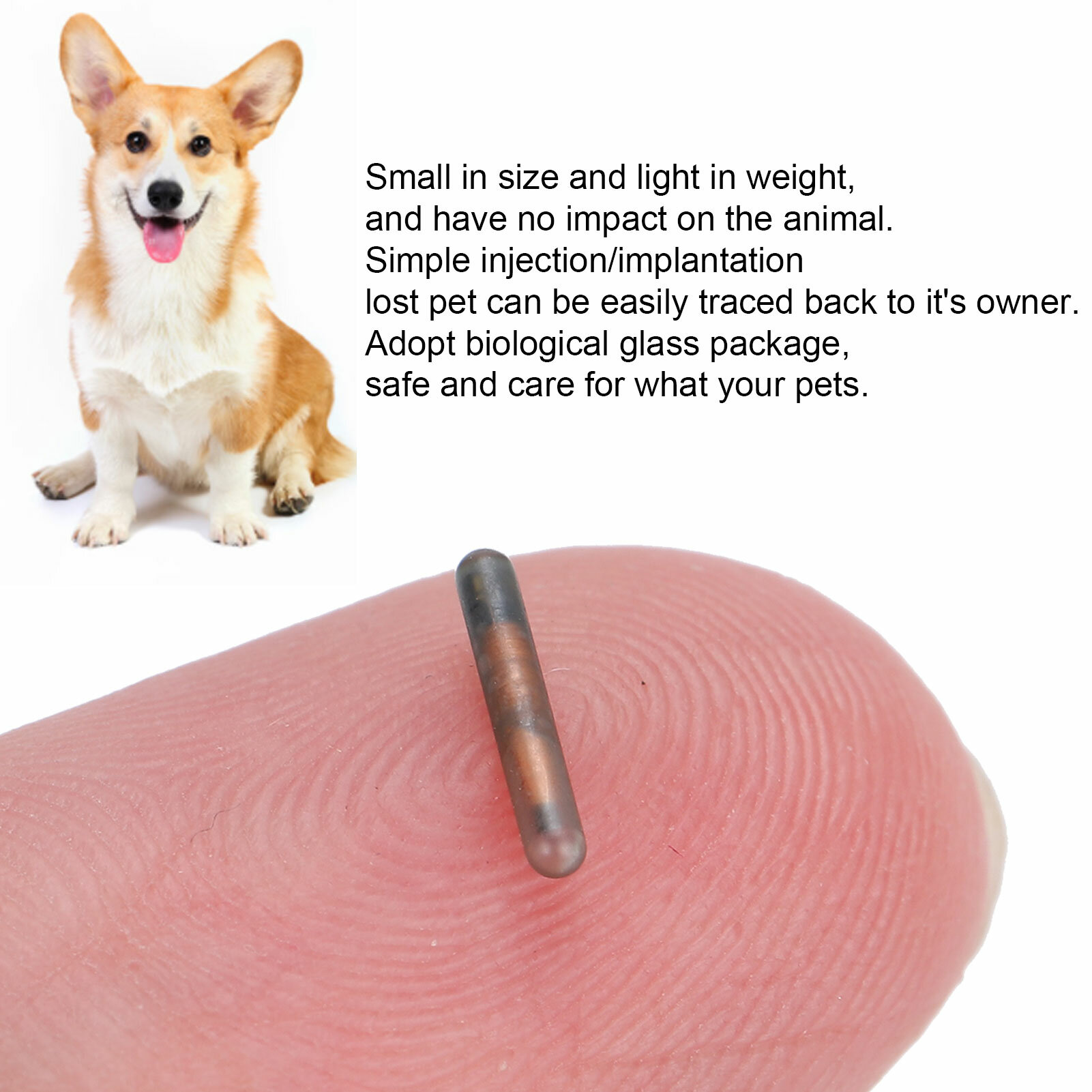 10 шт. 1,25 мм микрочип для домашних животных этикетка для животных стеклянная трубка чип мини легкий для идентификации