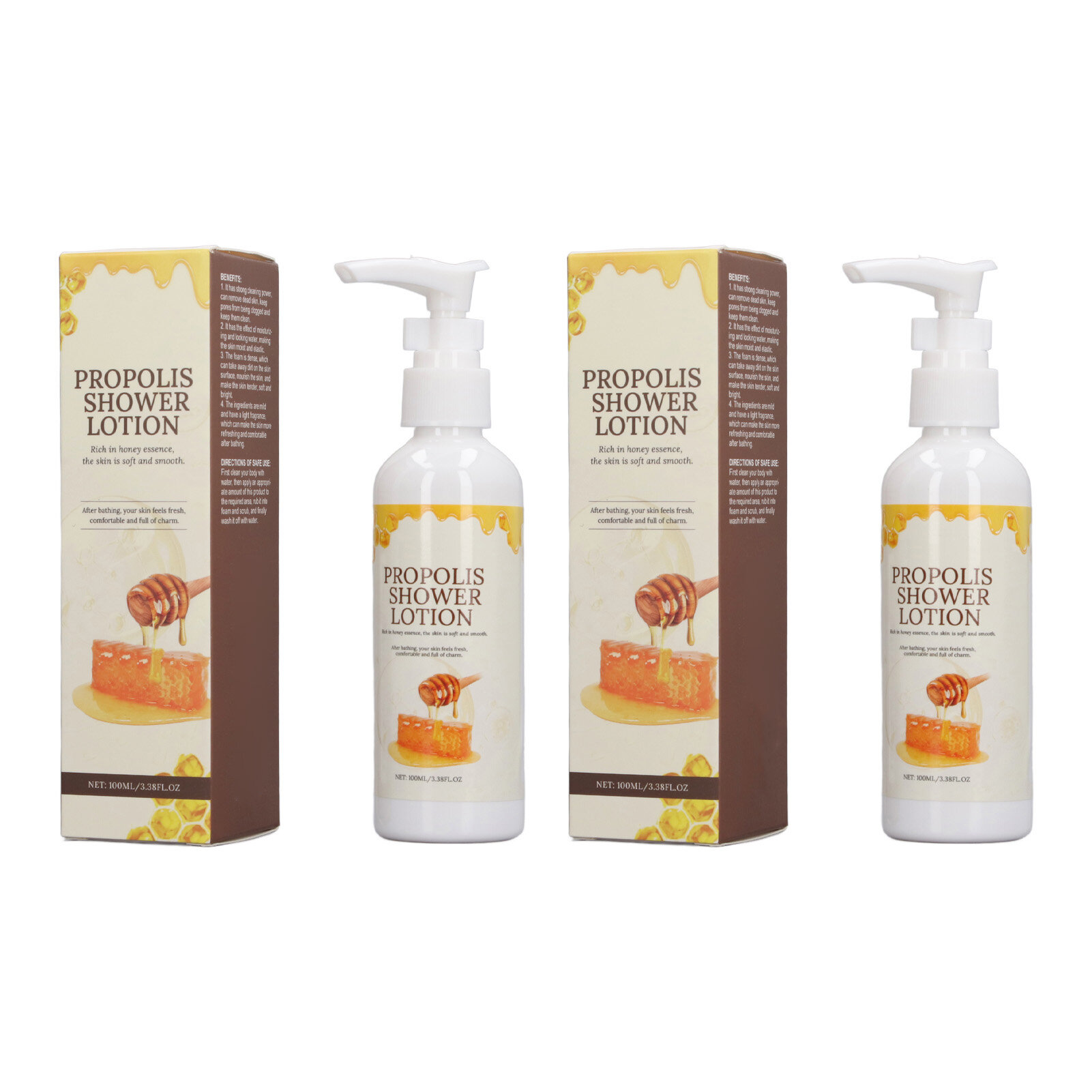 2 шт. 100 мл гель для душа с медом и прополисом очищающий увлажняющий кожу удаление тусклых кутикул уход за кожей гель для душа для мужчин и женщин