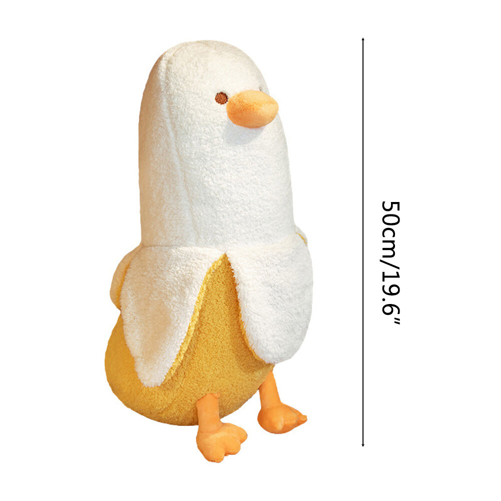 50CM Плюшевая игрушка-банановая утка Мягкая игрушка Дзоркабльный подарок Картонная банановая утка Декоративная подушка для дома, дивана, кровати