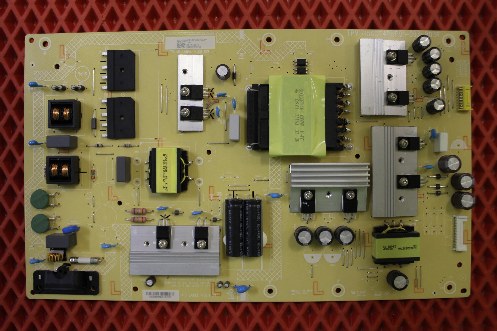Блок питания (PSU) TPV 715GC745-P01-003-B03R для телевизора PHILIPS 65PUS8519/60 в надёжной упаковке