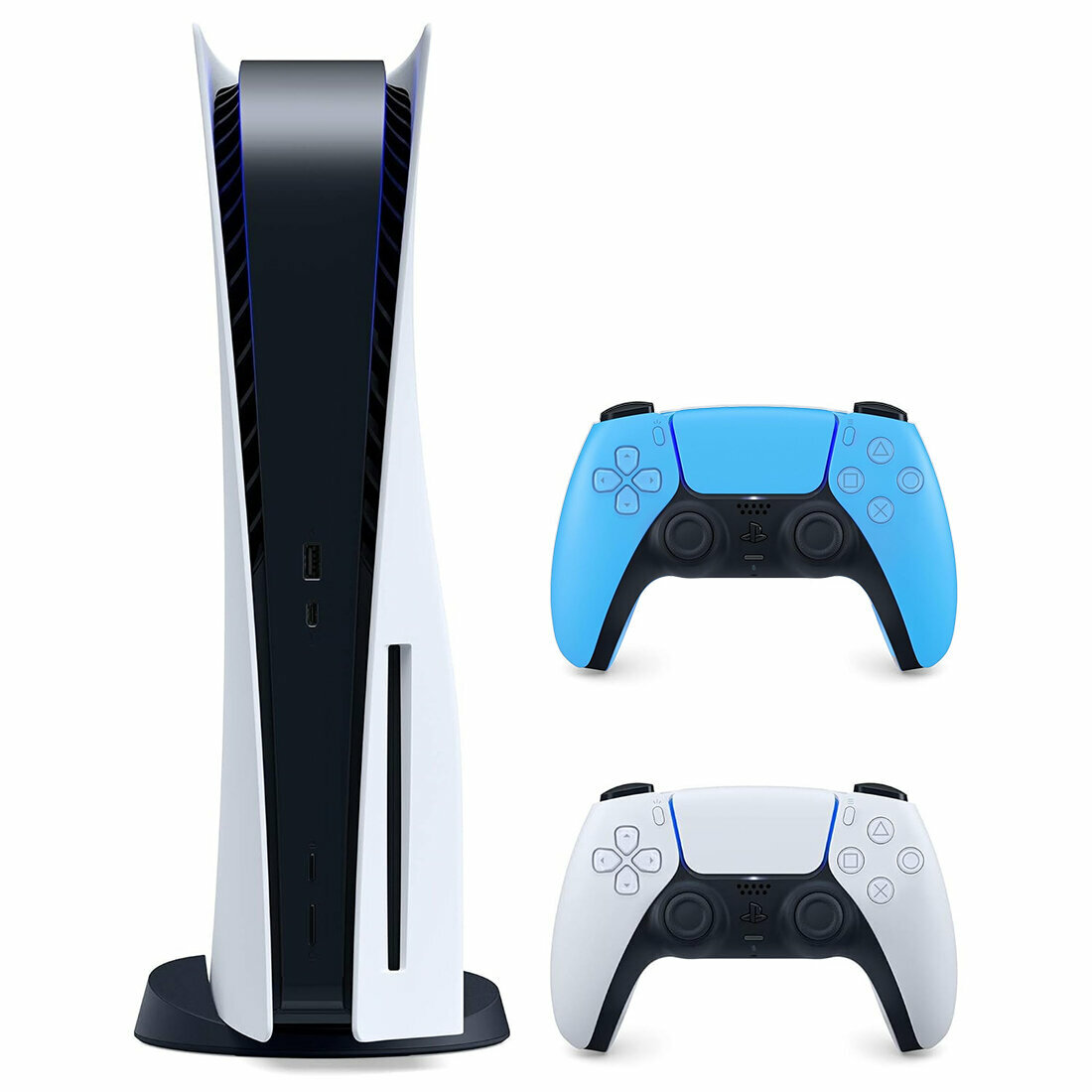 Игровая приставка Sony PlayStation 5 Slim, с дисководом, 1000 ГБ SSD, синий，2-й геймпад