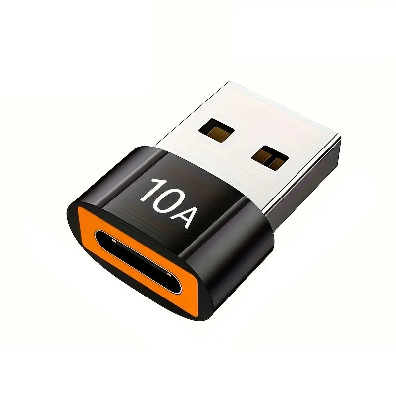 Адаптер USB Type-C на USB 3.0 10A черный