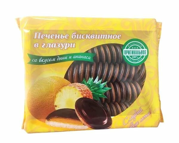 Печенье Бисквитное "Кико" с начинкой дыни и ананаса 600гр