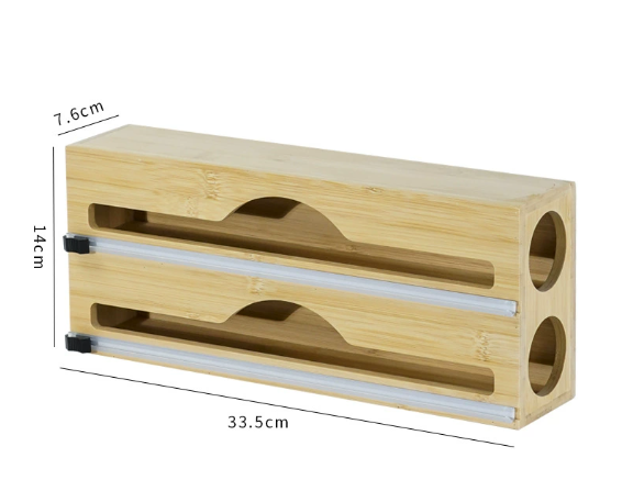 Держатель кухонный для фольги и пленки, для полотенец, диспенсер，двухслойная коробка для разреза пищевой пленки