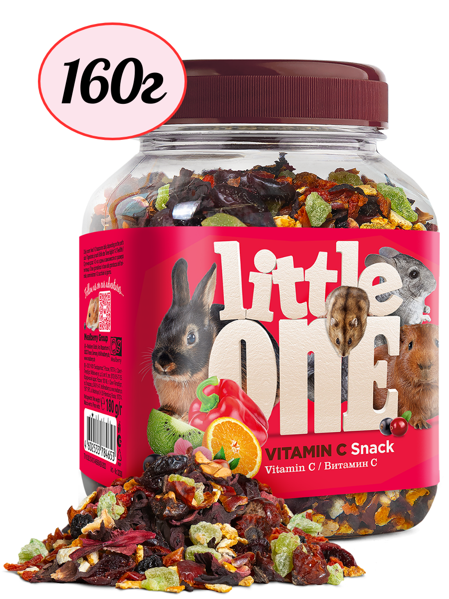 Little One Лакомство для грызунов, с Витамином С, банка 160г