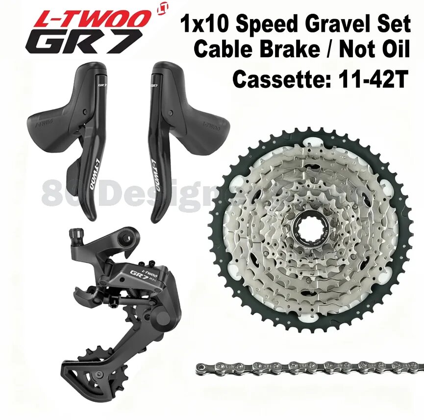 LTWOO GR7 1x10 Скоростной механический групсет для гравийных велосипедов GR7 11-42T Set