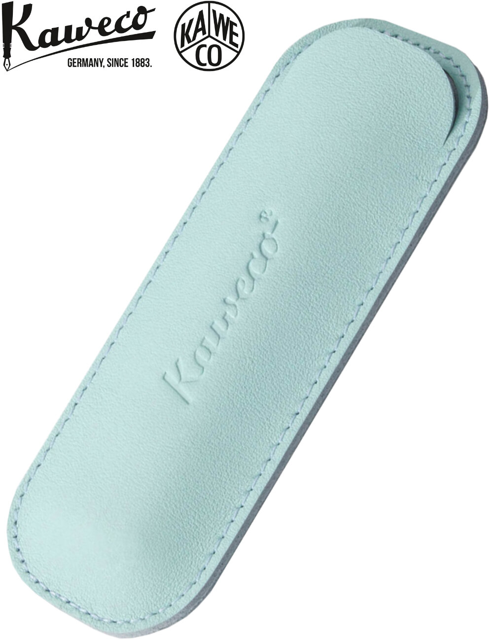 Чехол кожаный KAWECO ECO для 2 ручек SPORT бирюзовый (арт. 10001673)