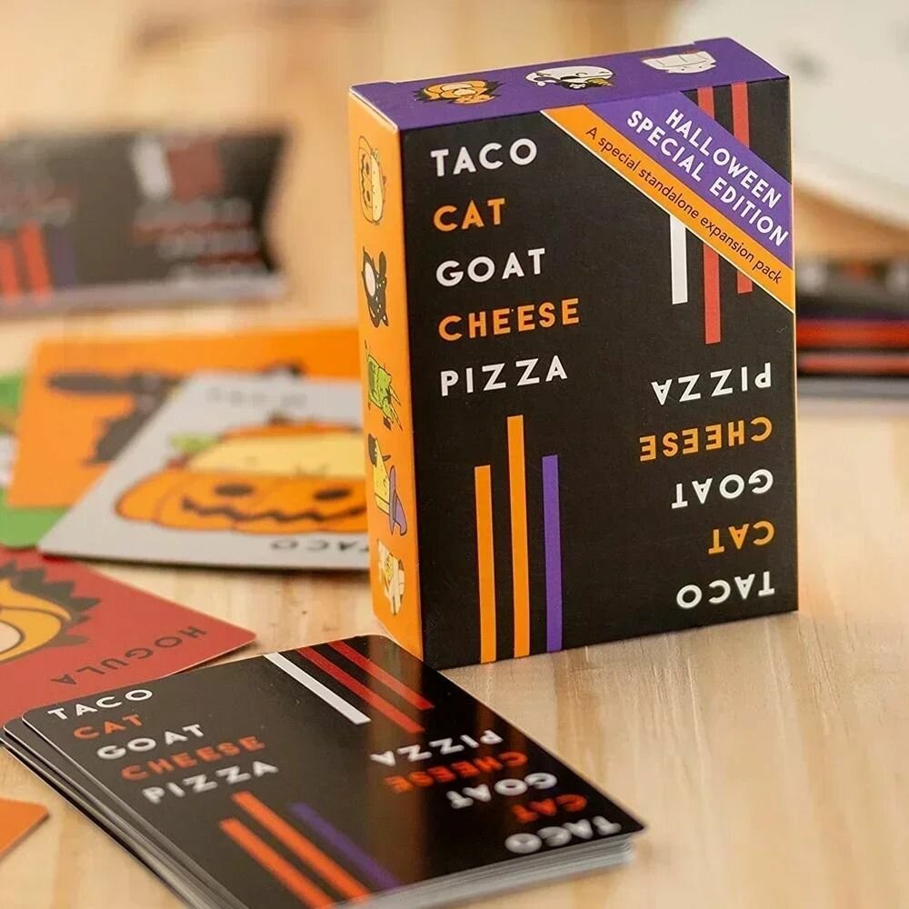 Карточная игра Тако Кошка Коза Сыр Пицца — быстрая и весёлая семейная игра для вечеринок, компаний и детей от 8 лет