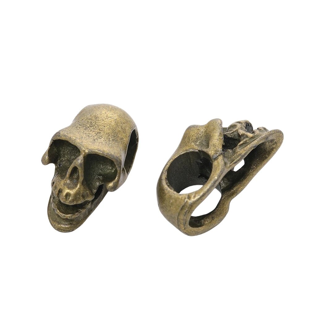 Металлические кулоны черепа из цинкового сплава, набор из 12 штук Ancient bronze