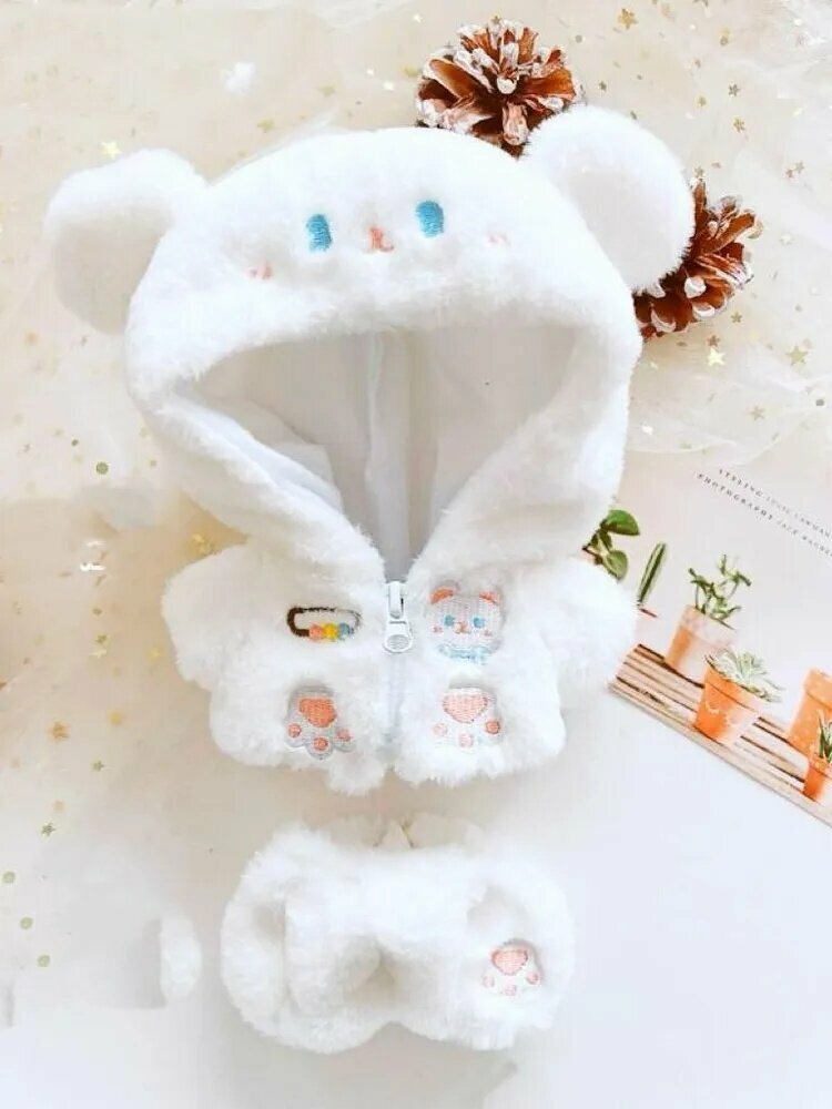 CALEMBOU Комплект одежды для плюшевой куклы 20 см пижама 2 предмета: кофта и штаны, без куклы