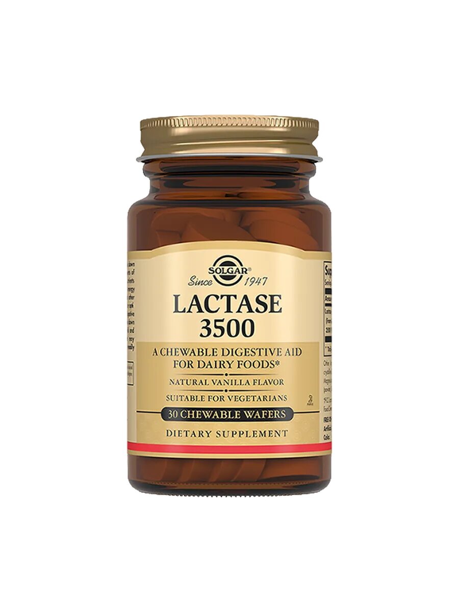 Solgar Лактаза 3500 / Lactase 3500 Chewable Wafers жевательн
