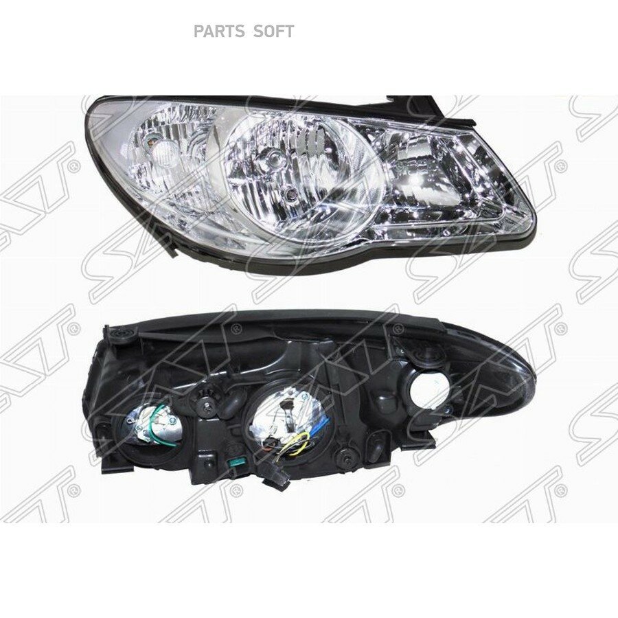 Фара Hyundai Elantra 06-12 / Avante 06-11 (Справа/ Галоген/ Ручная регулировка) от официального дистрибьютора, SAT, артикул ST2211143RLDE
