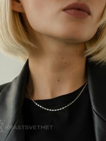 Цепь серебро, 925 проба, родирование