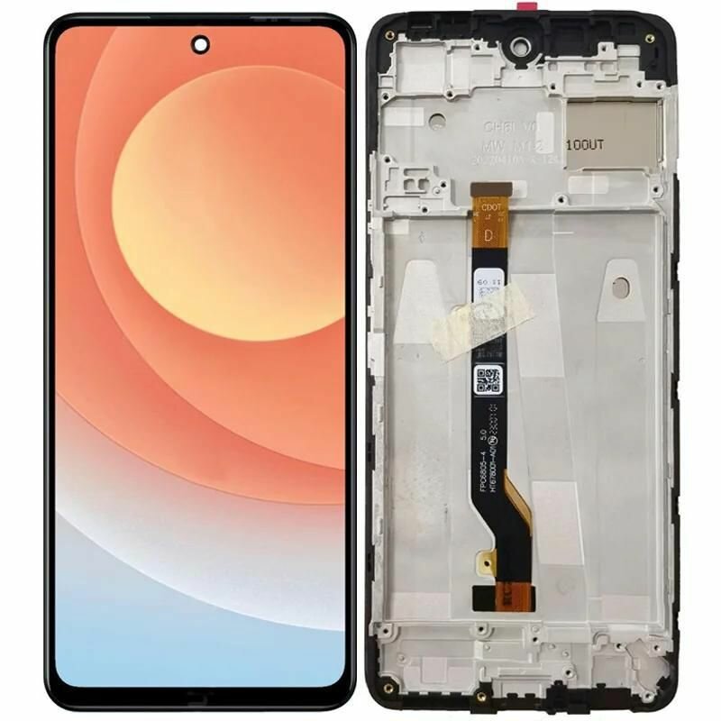Дисплей(экран) для Tecno Camon 19 Neo CH6i (текно камон 19 нео) в сборе с тачскрином рамкой замена экрана запчасть для телефона