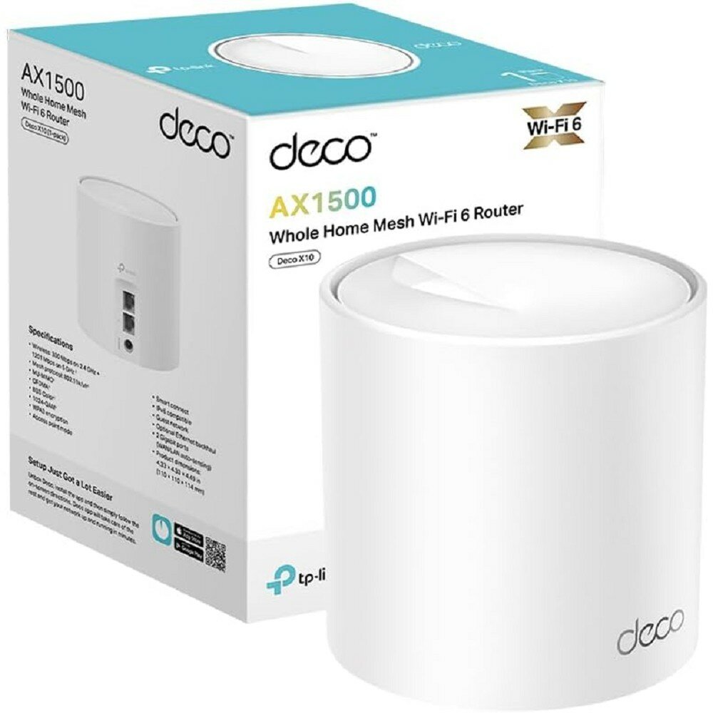 Маршрутизатор TP-LINK Deco X10 Wi-Fi 6 (802.11ax)