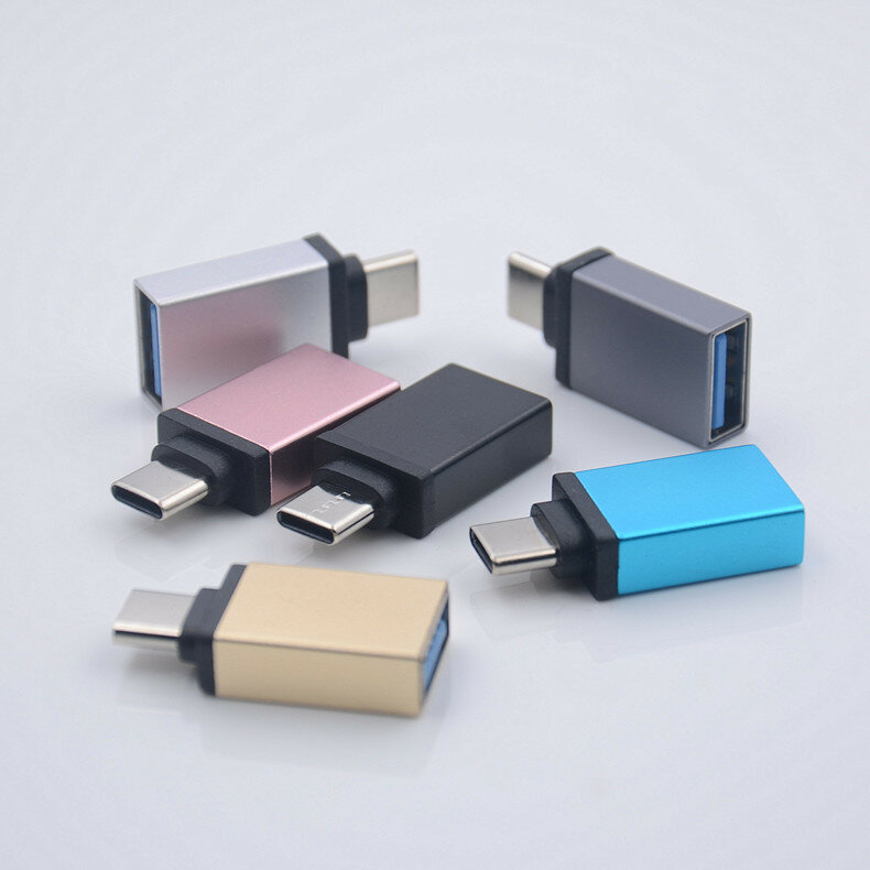 USB 3.0 к Type-C OTG-адаптер, случайные цвета, для iPhone 15, мобильной зарядки, поддержка USB-диска