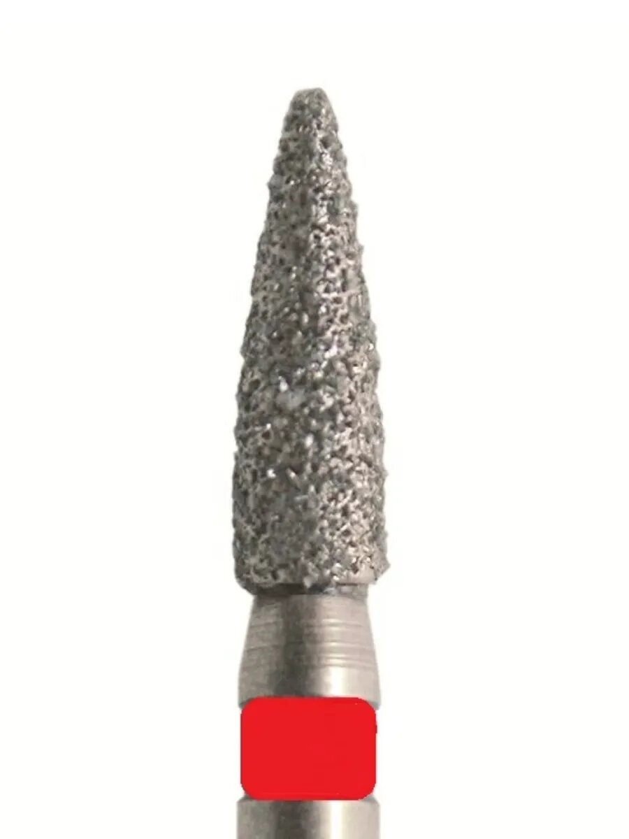 Бор алмазный 861 010 FG, красный, 5 шт. Форма: цилиндр