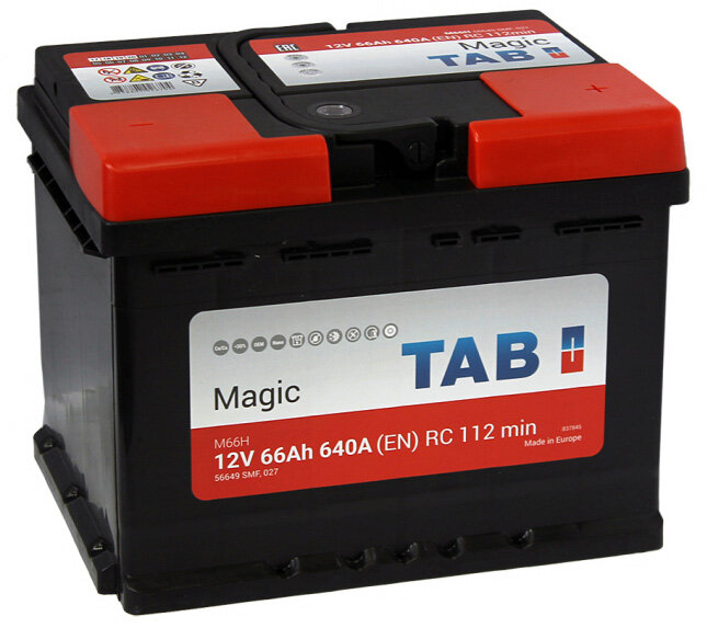 Аккумулятор автомобильный TAB Magic 56649 6СТ-66 обр. 242x175x190