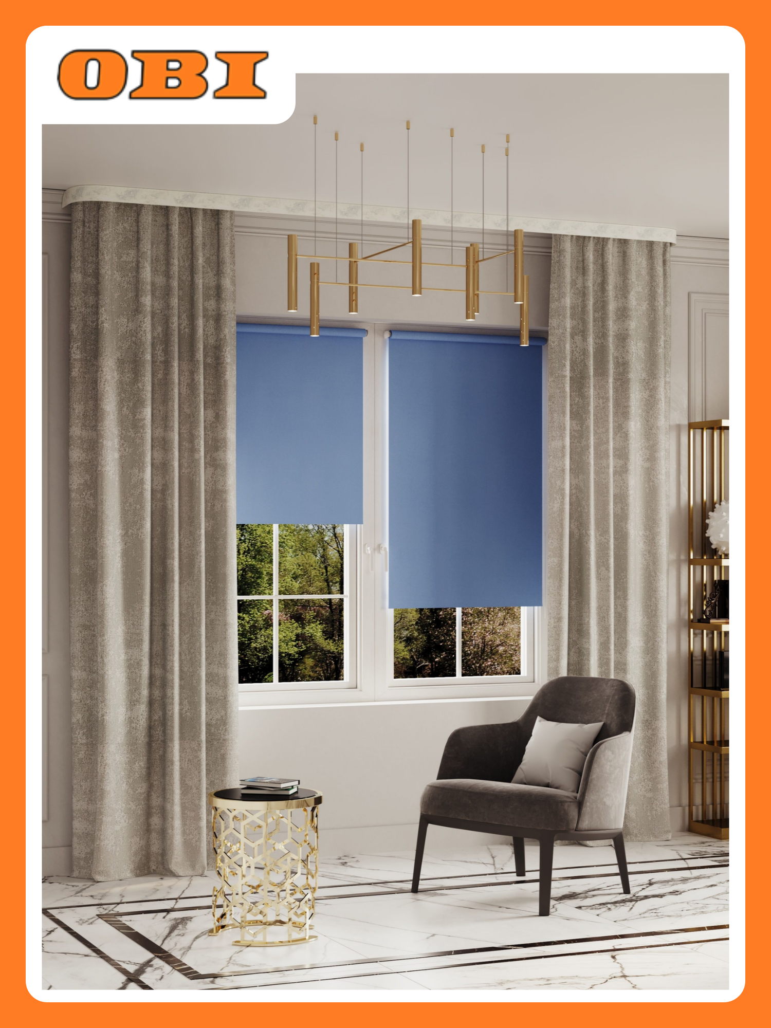 Рулонная штора Legrand Блэкаут 80x175 см, синий