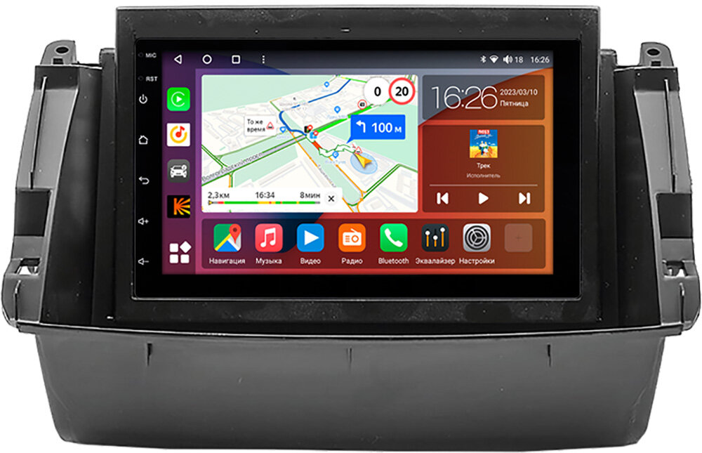 Штатная магнитола Renault Koleos I 2008-2016 Canbox EVO 5822-RP-11-688-385 Android 14 (4G-SIM, 8/256, DSP, QLed, AI, 360)