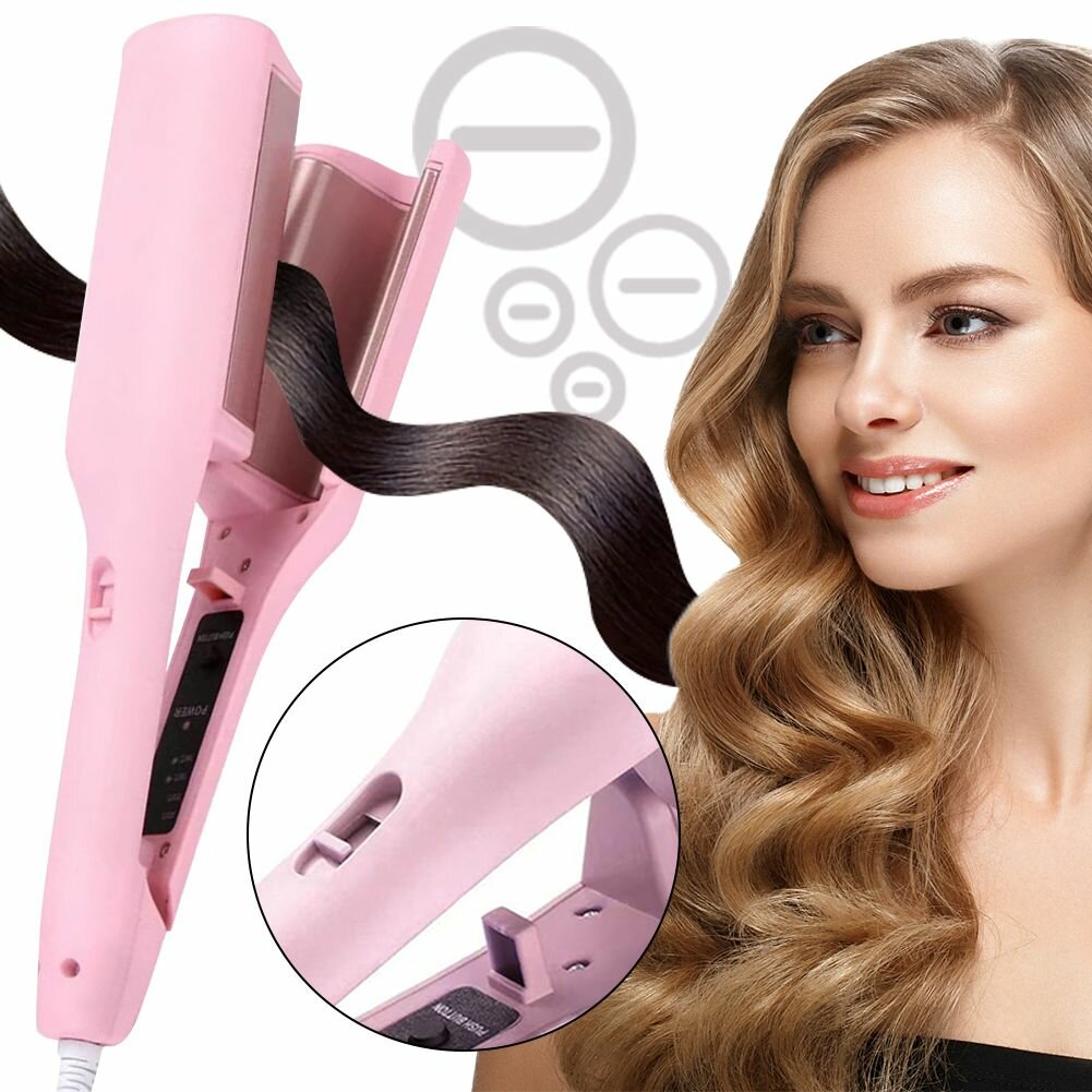 Плойка для волос Волна, электрическая, напряжение 100-240 В, двойное напряжение