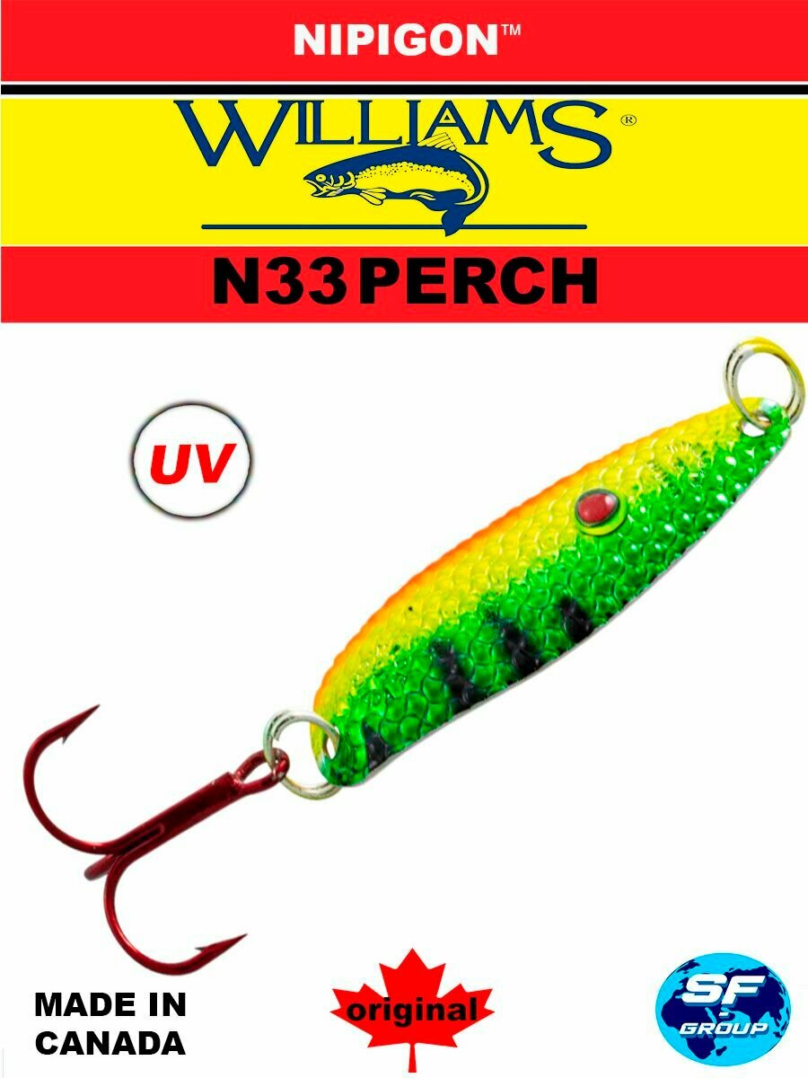 Блесны Williams Nipigon N33PRC-PERCH