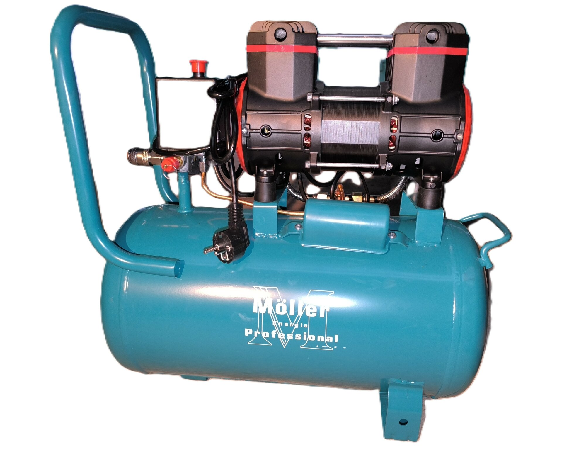Компрессор малошумный безмасляный MOLLER AC320/035 1600Вт. 320 л/мин. ресивер 35л.