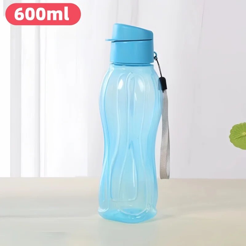 Портативная Спортивная Бутылка Для Воды 900 Мл/1 Л, Полипропиленовая Посуда Для Голубой, 600ml blue