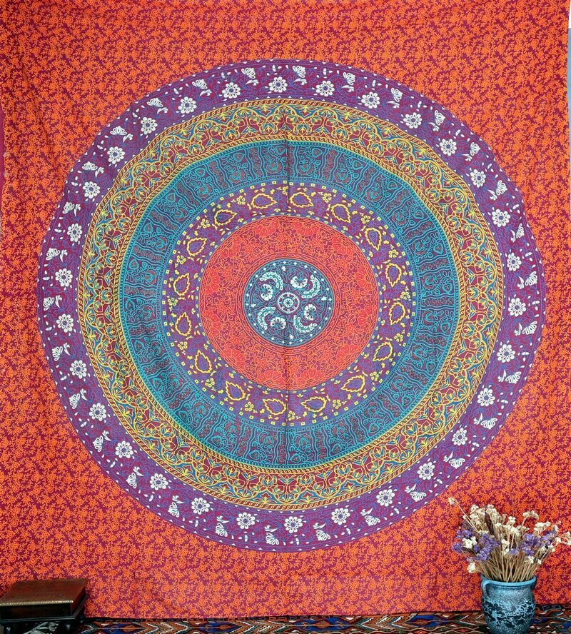 Индийские простыни, домашний текстиль Юго-Восточной Азии, гобелен с мандалами, подвесное полотно, чехол для дивана в