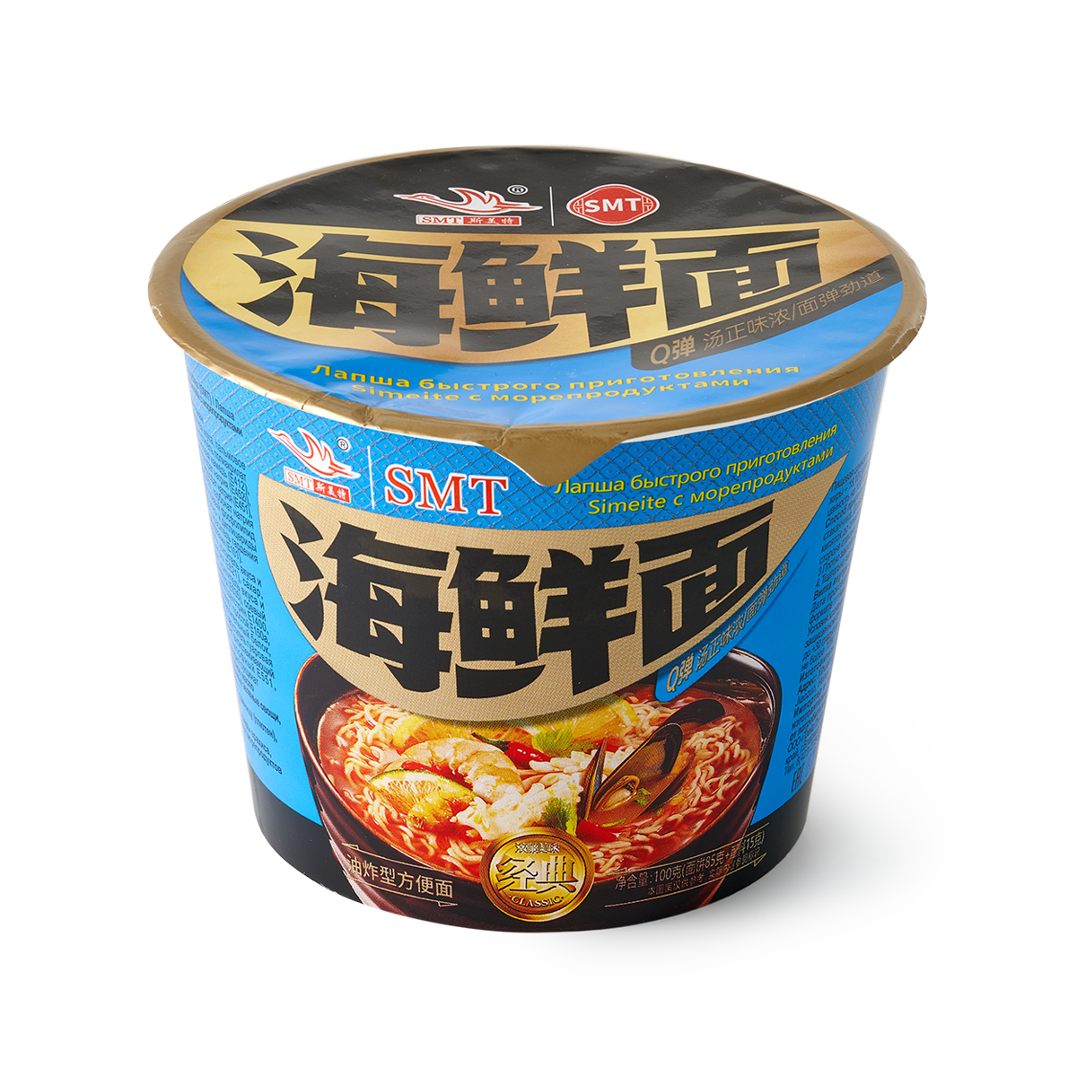 Лапша быстрого приготовления SMT "Simeite", с морепродуктами, 100г
