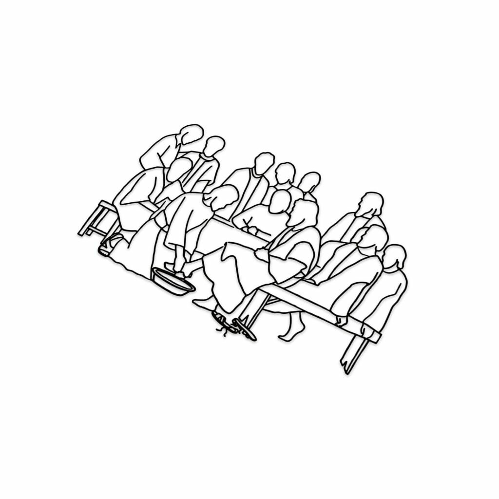 Металлическая настенная декорация "Сцена омовения ног"