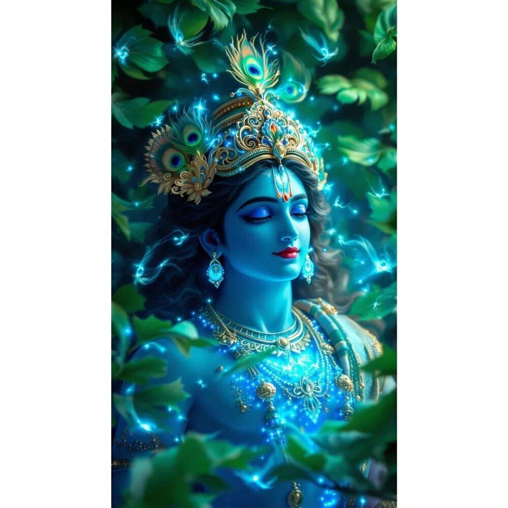 Алмазная Картина "Кришна И Радха, Индуизм Божество" 40х50 См Алмазная Вышивка / Картина Стразами Подарков