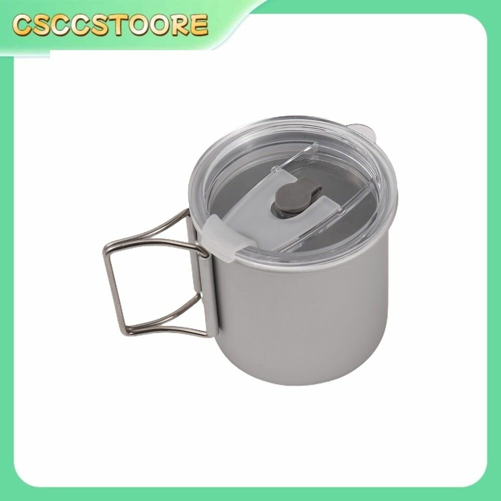 Походный Стакан 300 мл из Анодированного Алюминия со Складной Ручкой для Кемпинга