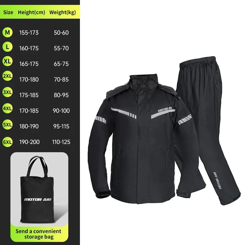 Новинка 2025 года, обновленная версия, одежда для верховой езды, дождливый Черный, 4XL, черный