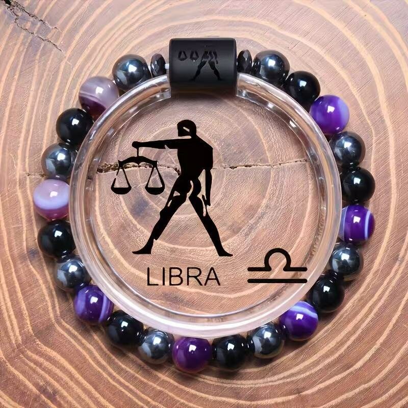 YM Mall Браслеты из бусин Аметист Фигуры зодиака Любовь и гармония