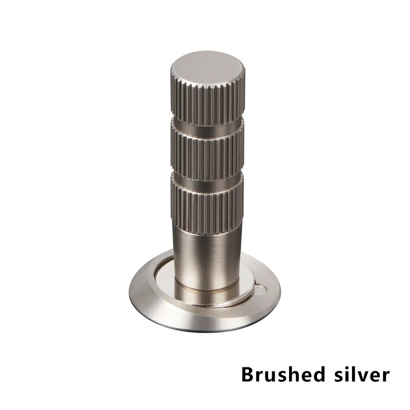 Дверной упор магнитный, brushed silver