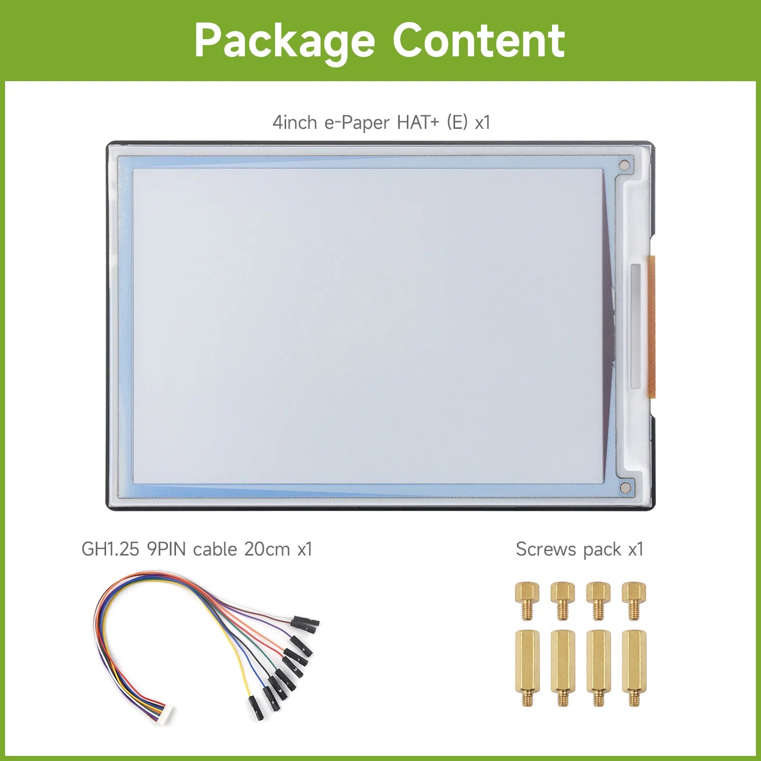 Waveshare 4-дюймовый полноцветный E Ink Spectra 6 дисплей для Raspberry Pi with driver board
