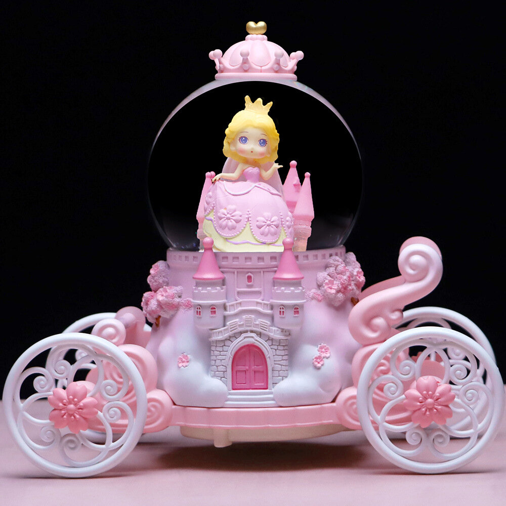 Креативная музыкальная шкатулка с кристаллическим шаром в виде тыквы с Куроми, настольное украшение для спальни, маленький подарок для мальчиков и девочек