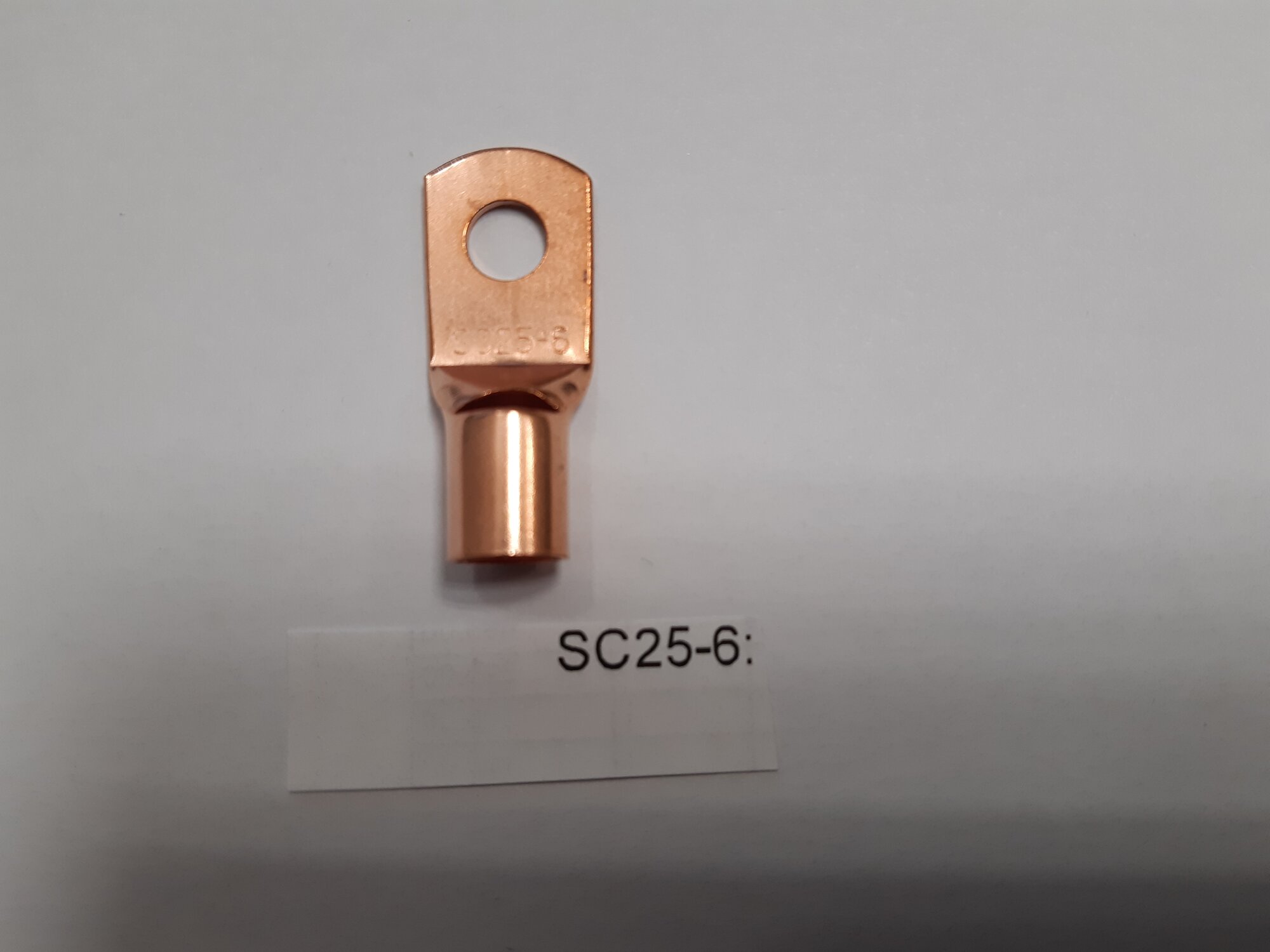Клемма кольцевая под обжим медь SC25-6 (25мм2, М6) (комплект 5шт.)