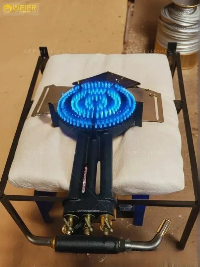 Газовая горелка высокой мощности BS6-18-3, 12 кВт (баллонный газ), 3 контура, для казана/автоклава/дистиллятора