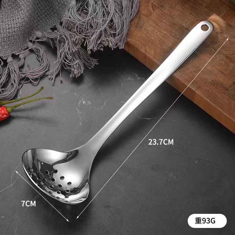 Ложка для горячих блюд из нержавеющей стали 304, утолщенная кухонная ложка для супа, ложка-дуршлаг, ложка в форме