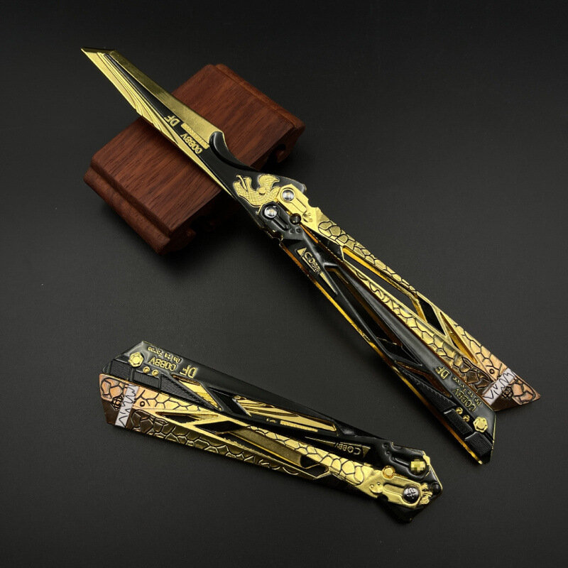 Складной нож Delta Action Shadow Butterfly, периферийный модельный нож из сплава, тренировочный нож, не заточенный игрушечный нож