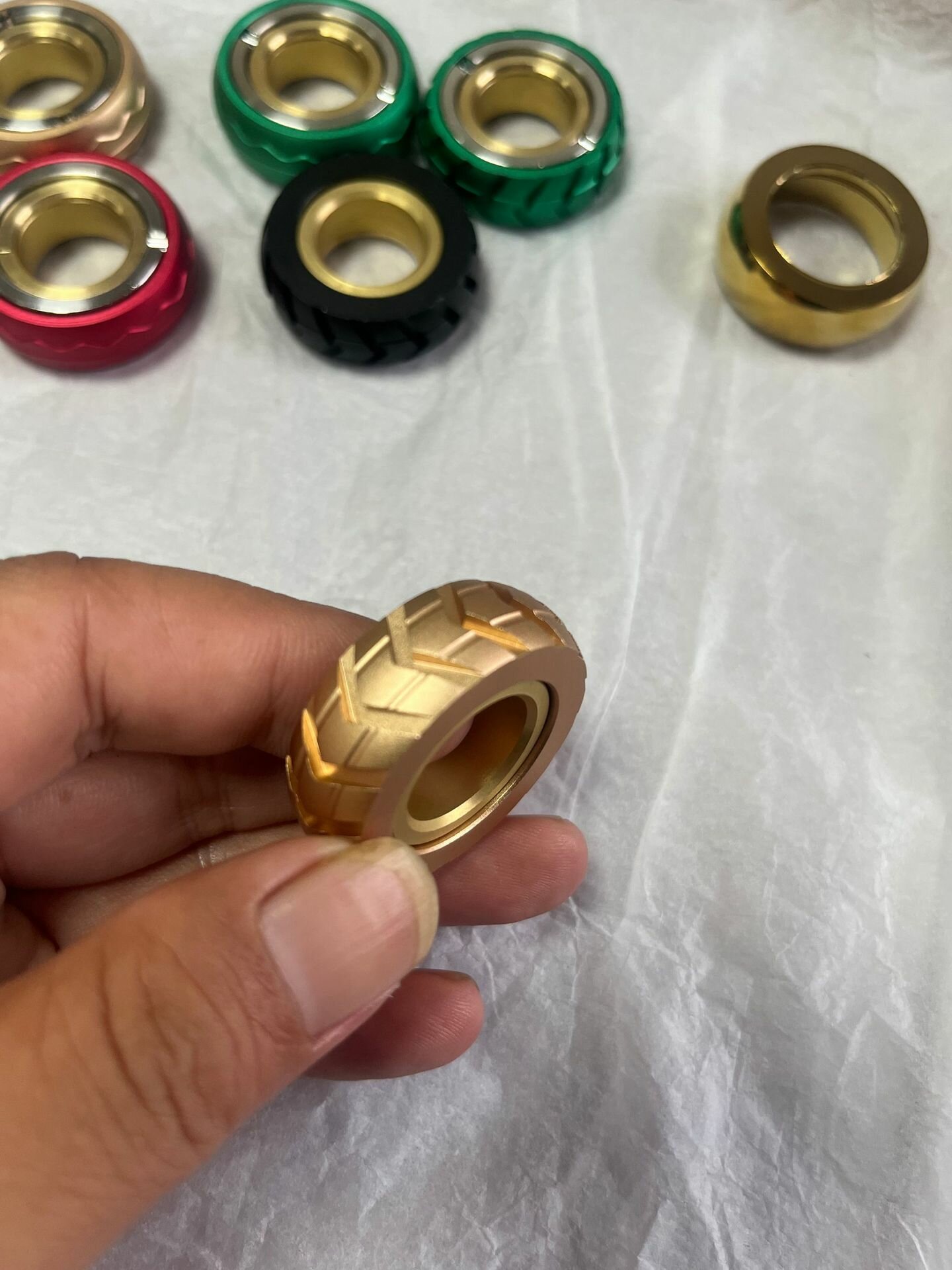 Съемный кольцо-спиннер из нержавеющей стали, механический, шумящий, магнитный, игрушка для снятия стресса, черная технология EDC