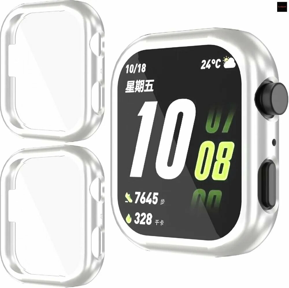 Комплект из 2 защитных чехлов для Honor Choice Watch 2i - гибкий TPU протектор экрана - защита от царапин