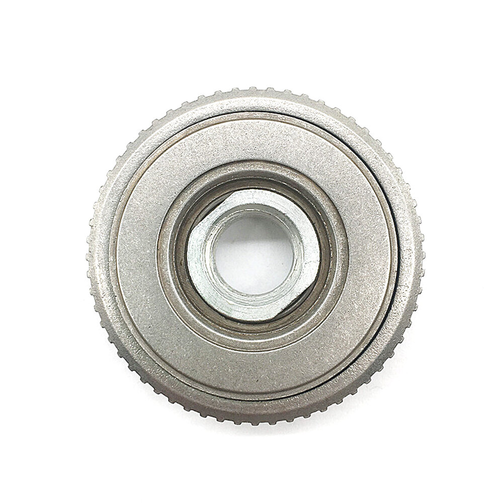 Замковый патрон-шпиндель быстрого закрепления для угловой шлифмашины с шлифовальным диском 125мм, мощностью 1200Вт, угловой скоростью 11000об/мин, размером 50*50*13мм, весом 19,6г, из стали 45#, упаковка 100*100*50мм, вес упаковки 25г, в комплект входит