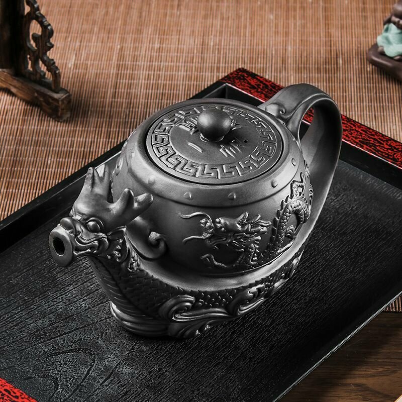 Чайник Лодка дракона, черный, 400 мл